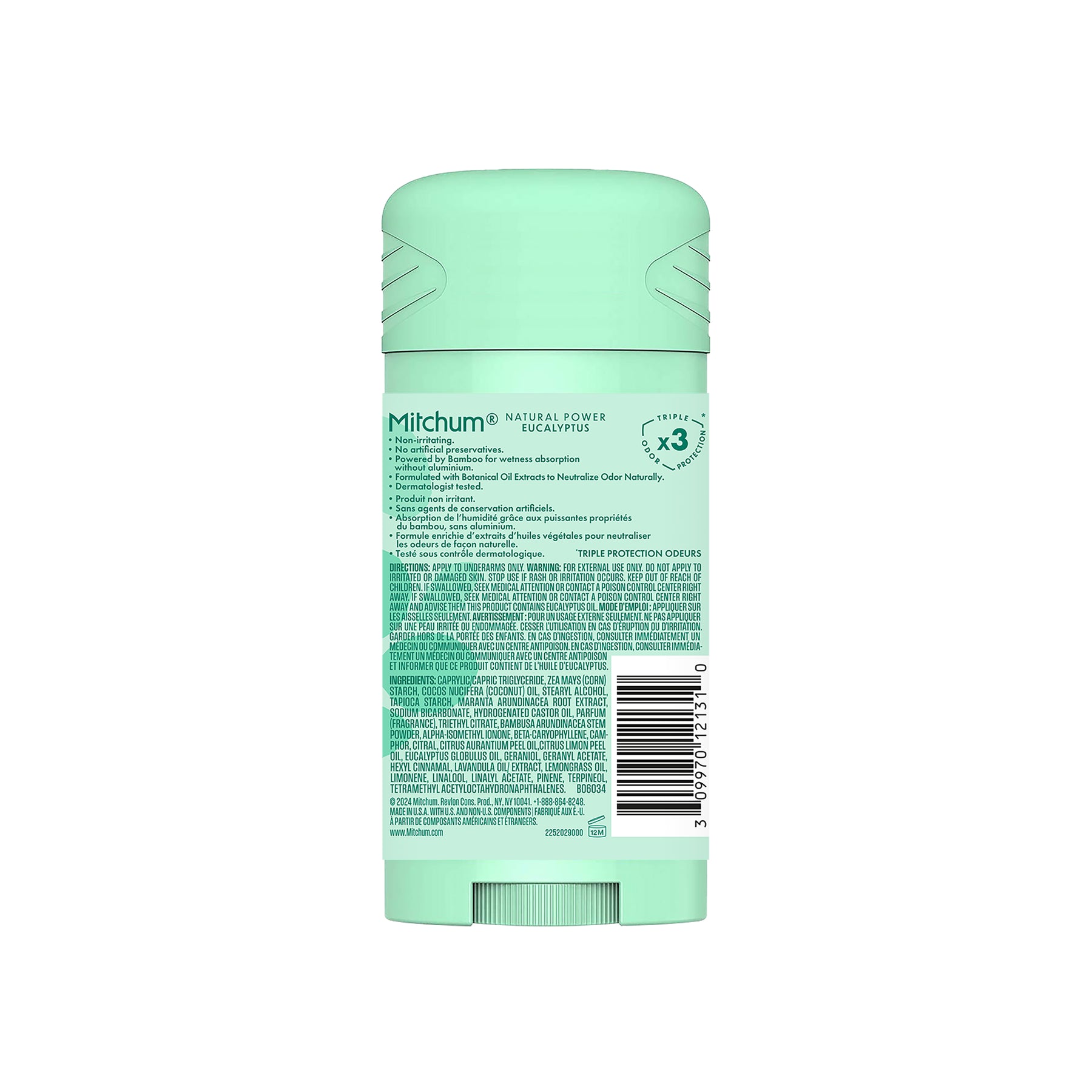 MITCHUM Women 24H Natural Power Solid Stick Eucalyptus 76gr – Mitchum